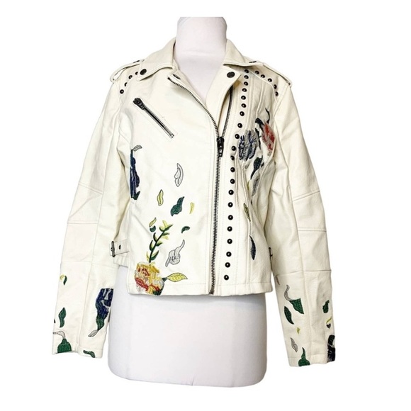 Blank NYC | Jackets & Coats | Blank Nyc Embroidered Studded Moto Jacket | Poshmark